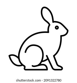 Rabbit Outline Icon Animal Vector Stock Vector (Royalty Free ...