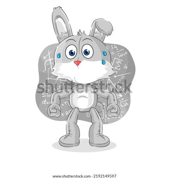 Rabbit Thinking Hard Vector Cartoon Character: เวกเตอร์สต็อก (ปลอดค่า ...