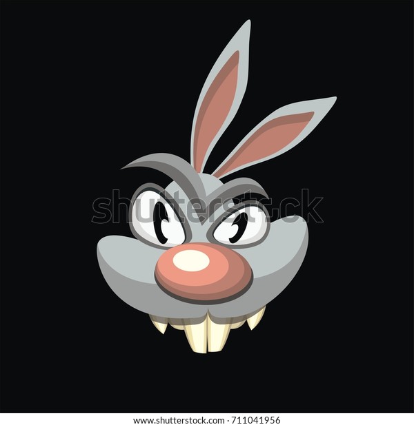 Rabbit Vampire Halloween Evil Bunny Cartoon Stock Vector (Royalty Free ...