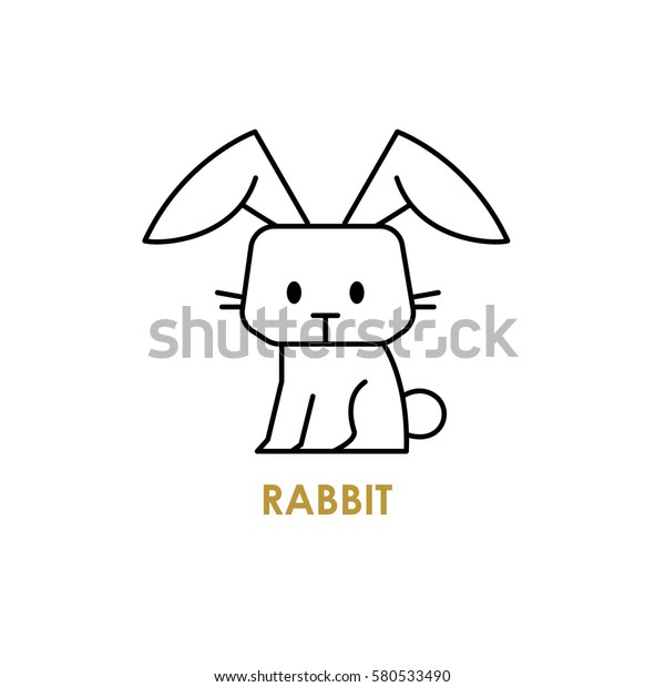 Rabbit Zodiac Vector Illustration Stock Vector (Royalty Free) 580533490 ...