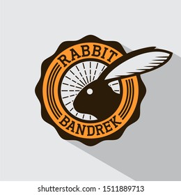 Rabbitry Emblem Logo Template Flat Design Stock Vector (Royalty Free ...