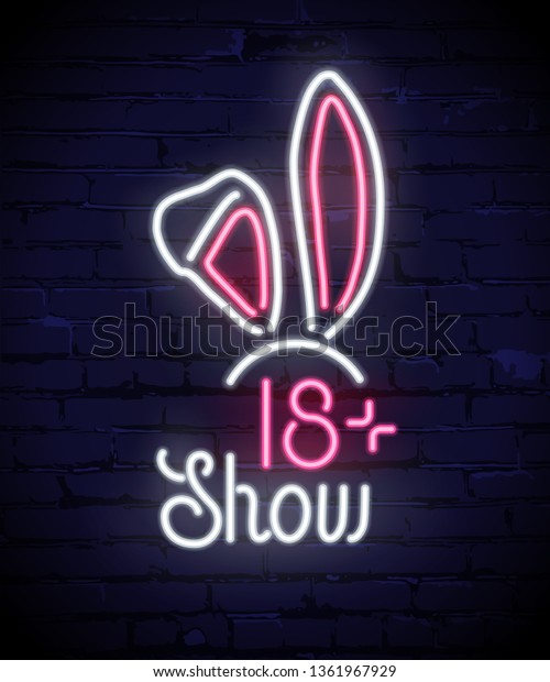 Rabbits Ears Neon Sign Vector Poster Stock Vector (Royalty Free ...