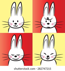 Rabbits Face Icon Stock Vector (Royalty Free) 282747215 | Shutterstock