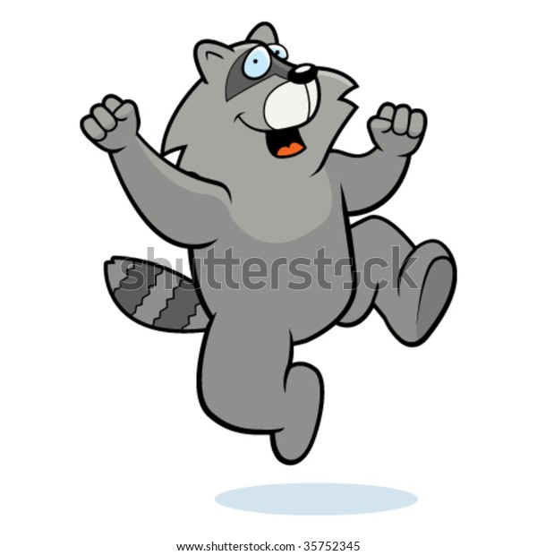 Raccoon Jumping Stock Vector (Royalty Free) 35752345 | Shutterstock