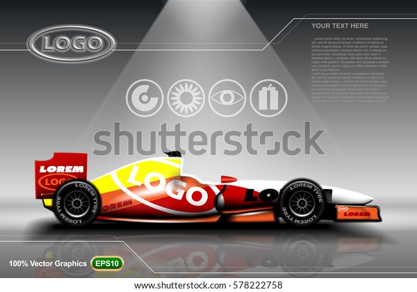 Race Car Ads Template Mock On Stock Vector (Royalty Free) 578222758 ...