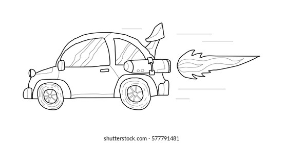 Race Car Doodle Stock Vector (Royalty Free) 577791481 | Shutterstock