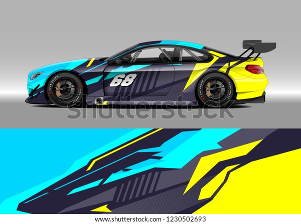 Vektor Stok Race Car Livery Design Vector Graphic (Tanpa Royalti ...