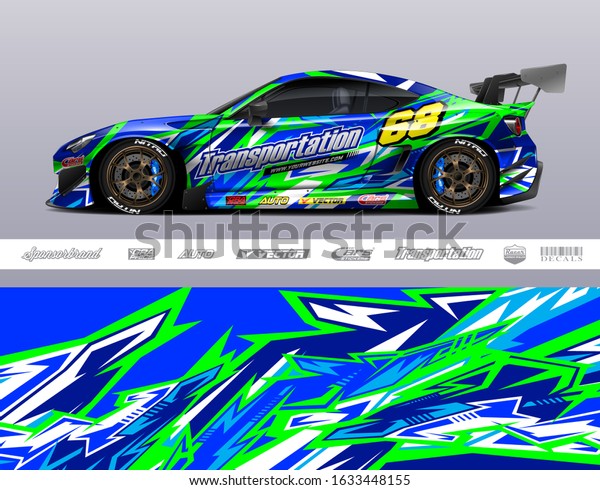 Race car livery design vector. Graphic abstract stripe racing ...