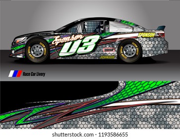 Vektor Stok Race Car Livery Graphic Vector Abstract (Tanpa Royalti ...
