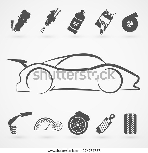 Race Car Logo Hand Draw Many Stock Vector (Royalty Free) 276754787 ...