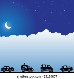 Race Car Moon Stock Vector (Royalty Free) 33154879 | Shutterstock