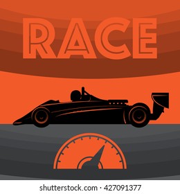 Race Car Poster Vector Illustration Stock Vector (Royalty Free ...