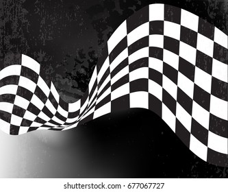 Race Flag Wave Waveing Checkered Flag Stock Vector (Royalty Free ...