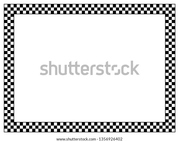 Race Frame Page Border Checker Pattern Stock Vector (Royalty Free ...