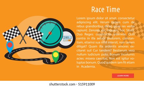 Race Time Conceptual Banner Stock Vector (Royalty Free) 515911009 ...
