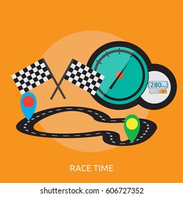 Race Time Conceptual Design Stock Vector (Royalty Free) 606727352
