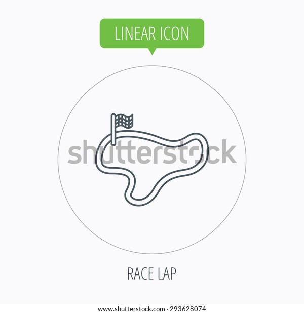 Race Track Lap Icon Finish Flag Stock Vector (Royalty Free) 293628074 ...