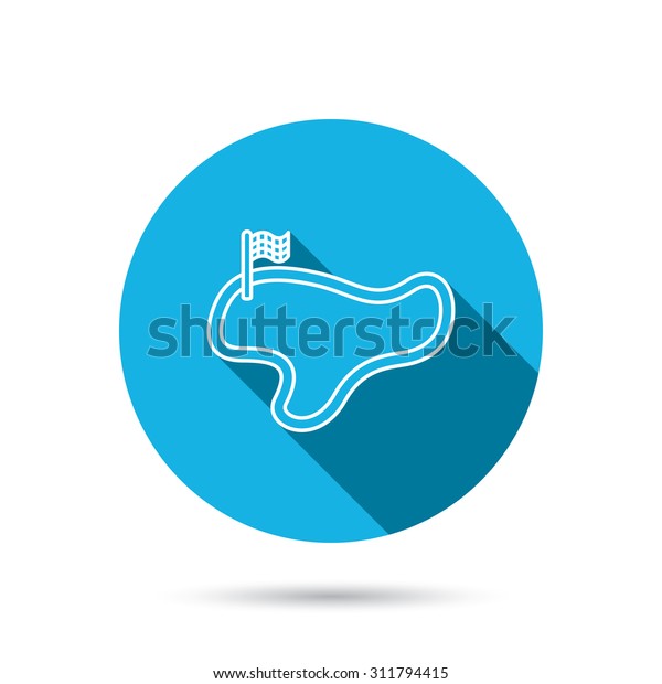 Race Track Lap Icon Finish Flag Stock Vector (Royalty Free) 311794415 ...