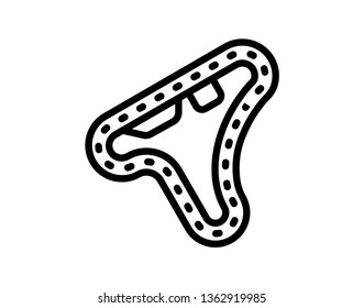 Race Track Lap Icon Linear Outline Stock Vector (Royalty Free) 1362919985