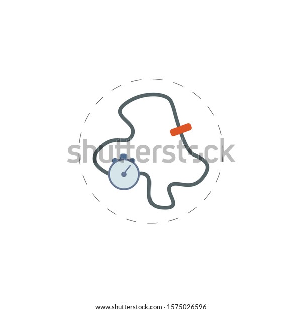 Race Track Lap Time Clipart Colored Stock Vector (Royalty Free ...
