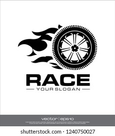 Race Wheel Icon Race Logo Template Stock Vector (Royalty Free ...