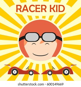 Racer Kid Illustration Stock Vector (Royalty Free) 600149669 | Shutterstock