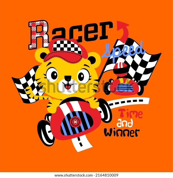 Racer Speed Cartoon Vector Design Stock Vector (Royalty Free ...