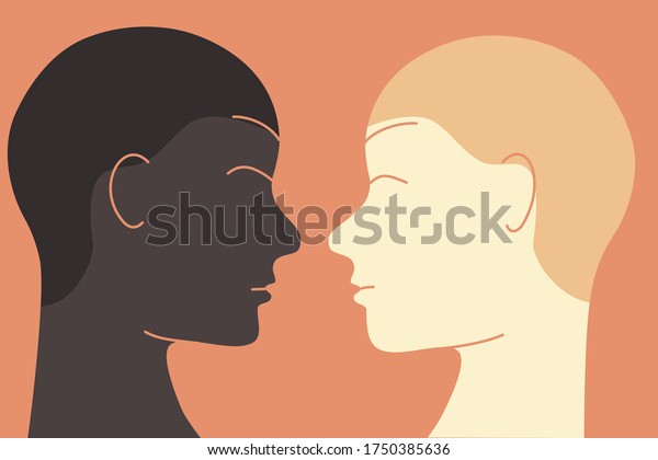 Racial Equality Concept Illustration One African Stock Vector (Royalty ...
