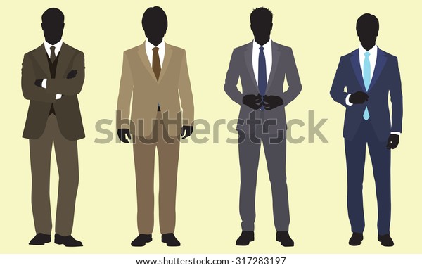 Racially Ambiguous Men Fitted Suits: เวกเตอร์สต็อก (ปลอดค่าลิขสิทธิ์ ...