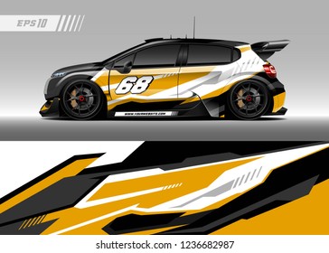 Racing Car Decal Design Vector Graphic Stock Vector (Royalty Free ...