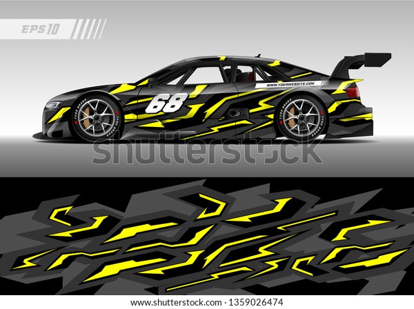 Racing car decal design vector. Graphic abstract stripe racing ...