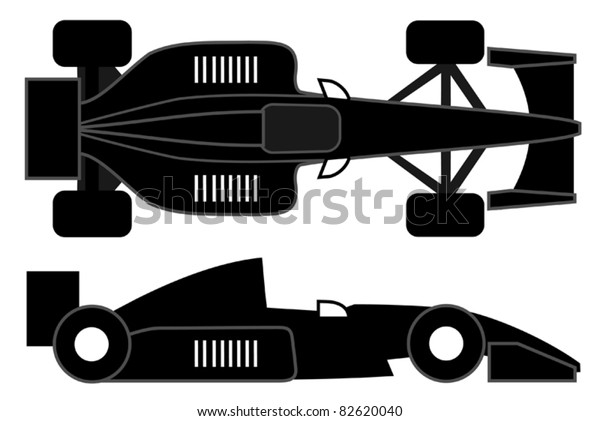 Racing Car Design Two Positions Stock Vector (Royalty Free) 82620040 ...