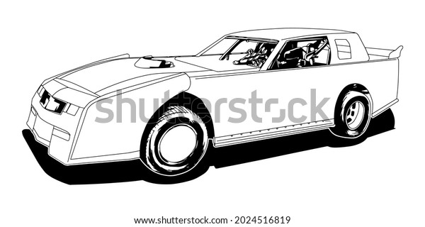 Racing Car Isolated On White Background Stock Vector (Royalty Free ...