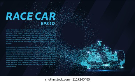 Racing Car Particles Car Racing Consists Stock Vector (Royalty Free ...