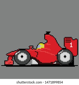 Racing Car Pixel Art Vector Illustration Stock Vector (Royalty Free ...