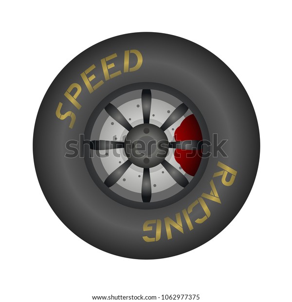 Racing Car Tire Stock Vector (Royalty Free) 1062977375 | Shutterstock