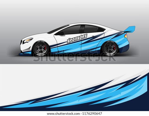 Racing Car Wrap Blue Abstract Strip: เวกเตอร์สต็อก (ปลอดค่าลิขสิทธิ์ ...