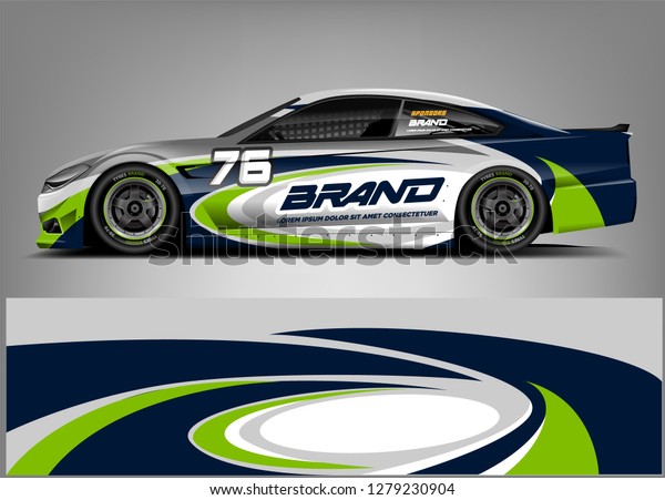 Racing Car Wrap design. Custom racing wrap design. ready print sticker ...