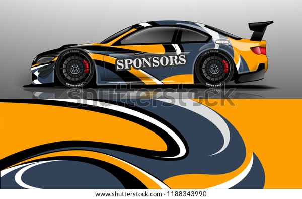 Racing Car Wrap Wrap Design Racing Stock Vector (Royalty Free ...