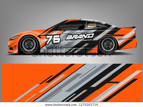 Racing Car Wrap design. sticker decal design. ready print eps format.