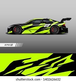 Car Wrap Design Concept Abstract Racing Stock Vector (Royalty Free ...