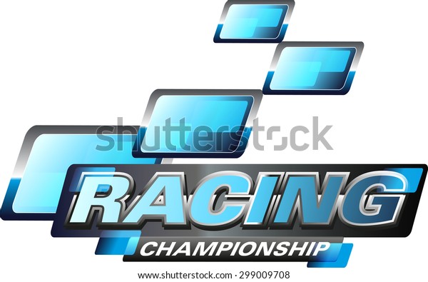 Racing Championship Logo Design: vector de stock (libre de regalías ...