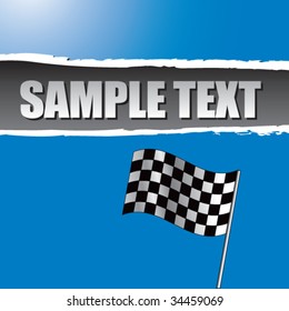 Racing Checkered Flag On Ripped Background Stock Vector (Royalty Free ...