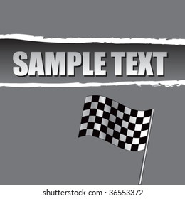 Checkered Flags Trophy Orange Ripped Banner Stock Vector (Royalty Free ...