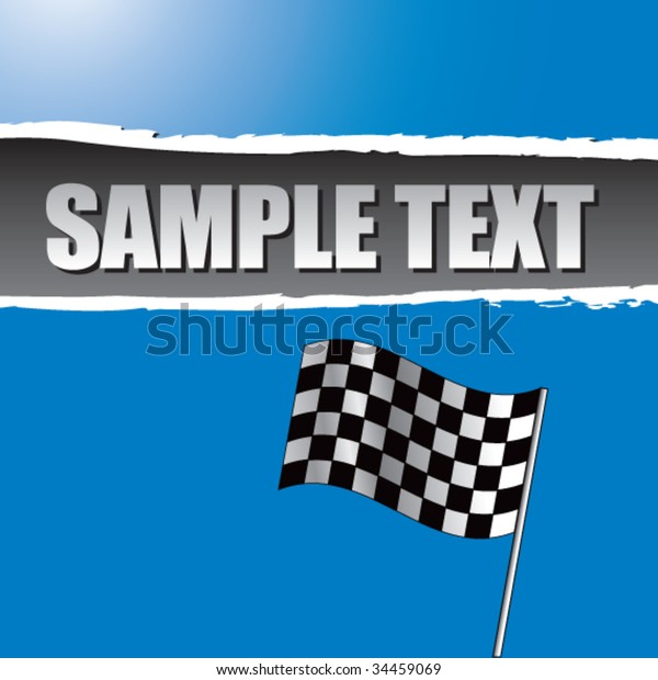 Racing Checkered Flag On Ripped Background Stock Vector (Royalty Free ...