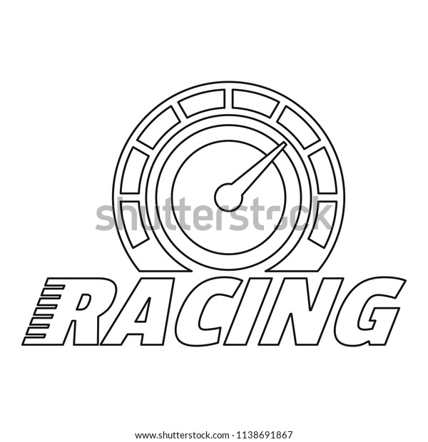 Racing Dashboard Logo Outline Racing Dashboard Stock Vector (Royalty ...
