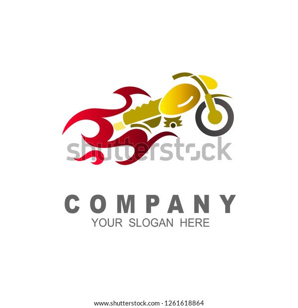 Racing Fire Logo Motorcycle Fire Speed: Stock-Vektorgrafik (Lizenzfrei ...