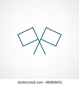 Racing Flag Blue Line Icon On Stock Vector (Royalty Free) 482806051 ...
