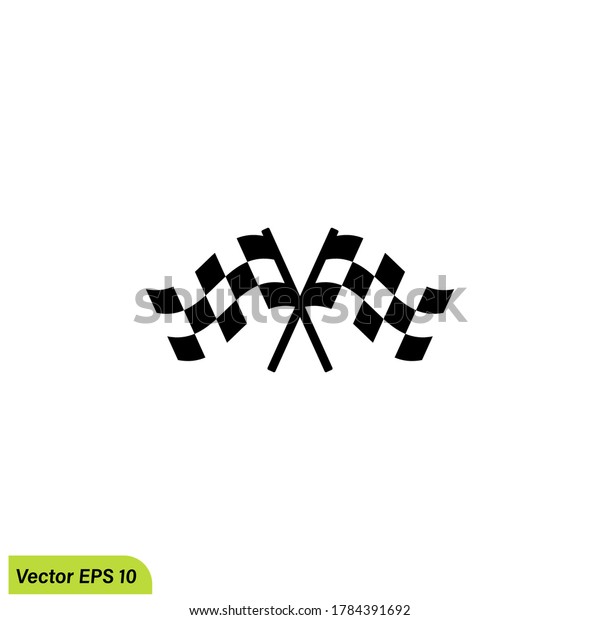 Racing Flag Icon Illustration Logo Template Stock Vector (Royalty Free ...