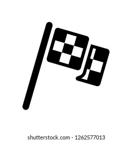 Racing Flag Start Finish Icon Black Stock Vector (Royalty Free ...
